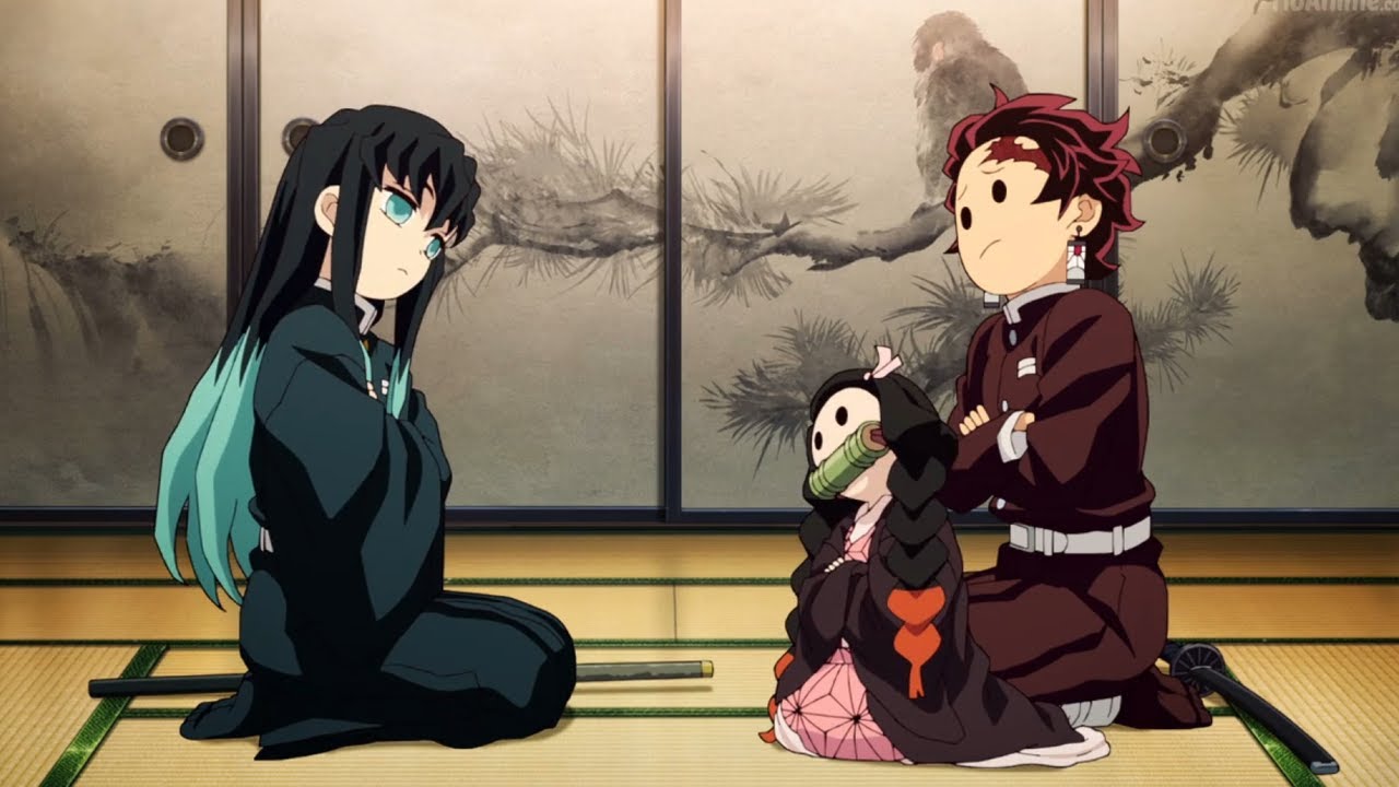 nezuko, tanjiro Muichiro Tokito shaking head 10 min - YouTube