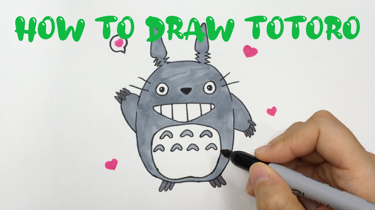 How to Draw Totoro (トトロ/豆豆龙) from My Neighbor Totoro with Colorful ...