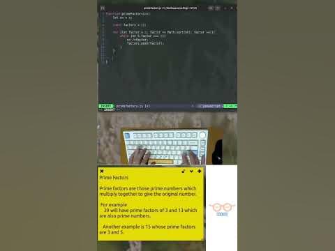 JS CODING INTEVIEW - Prime Factors | ASMR Coding #shorts #js #coding #asmr #careercode # ...