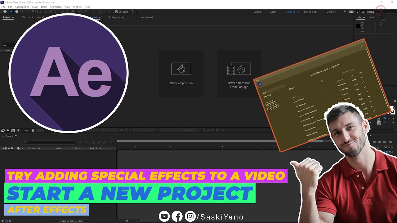 Start a New Project in After Effects - YouTube