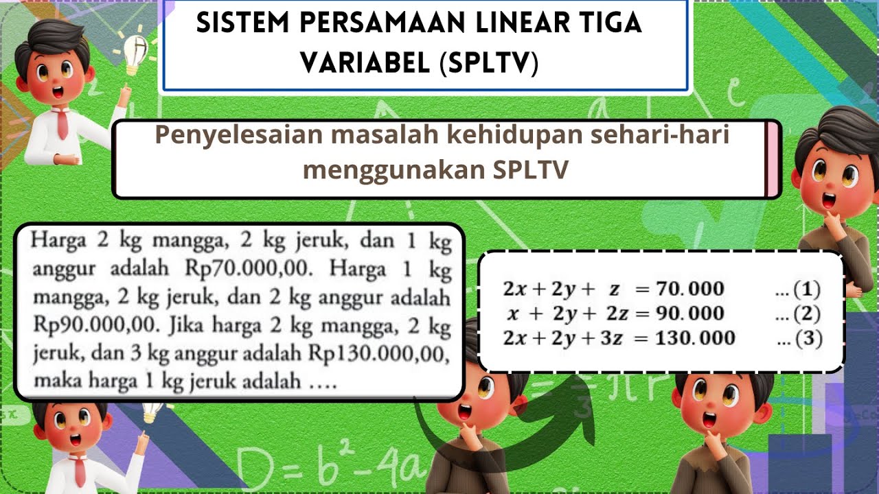 Sistem persamaan linear tiga variabel (Matematika) - Bagian 3 - YouTube