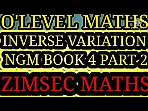 Inverse Variation O'level Mathematics New General Mathematics Book 4 ...