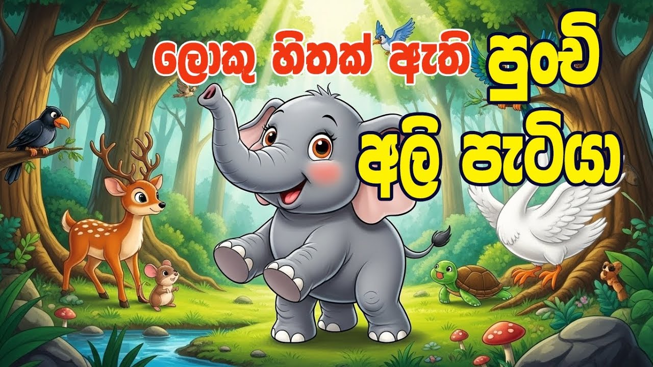 ලොකු හිතක් ඇති පුංචි අලි පැටියා I Chuti baba pre-school I Imashi ...