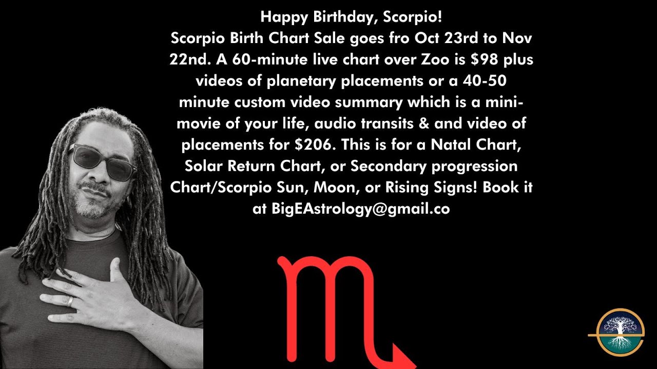 Scorpio Birth Chart Sale Oct 23rd to Nov 22nd Sun, Moon & Rising Signs ...
