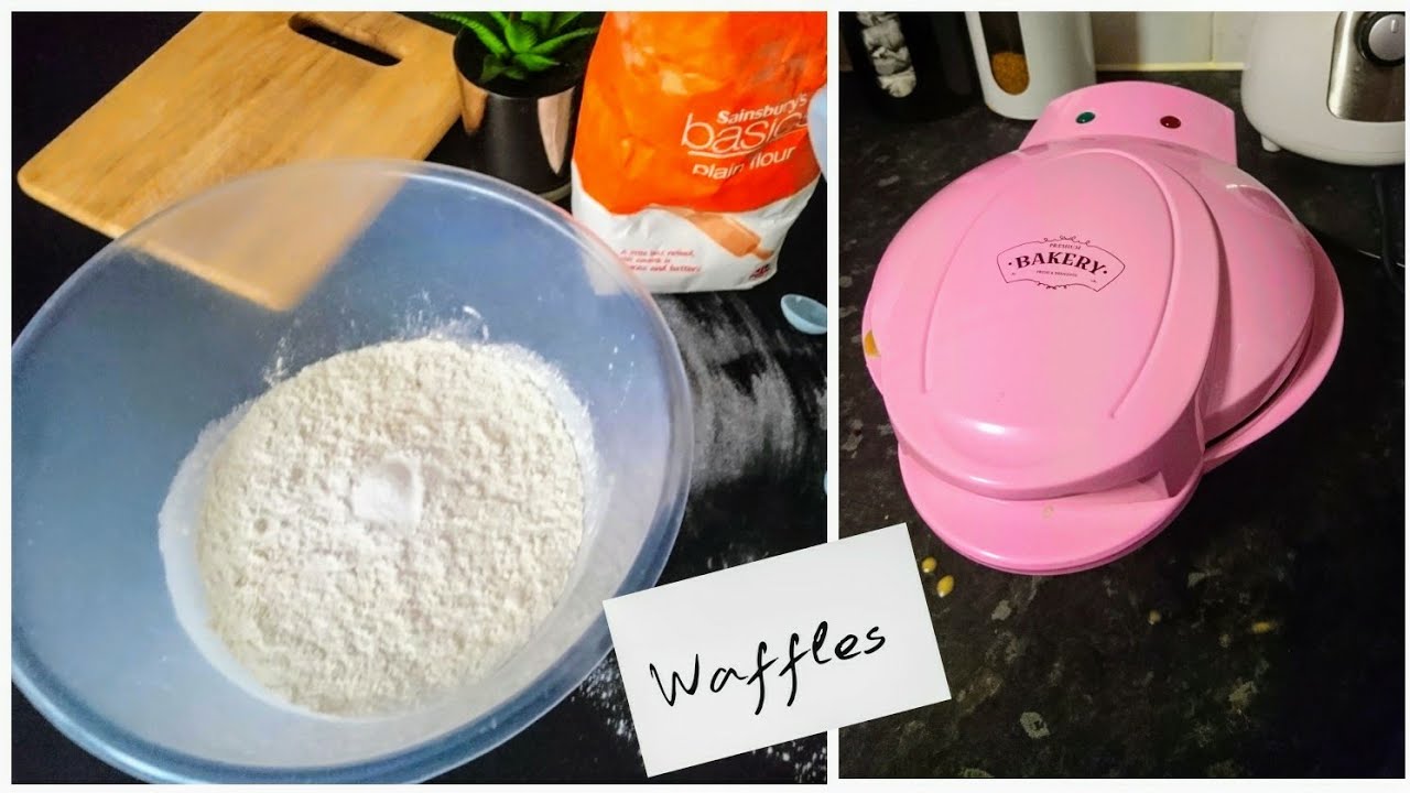 Baking Waffles in my Pink Waffle Maker - YouTube