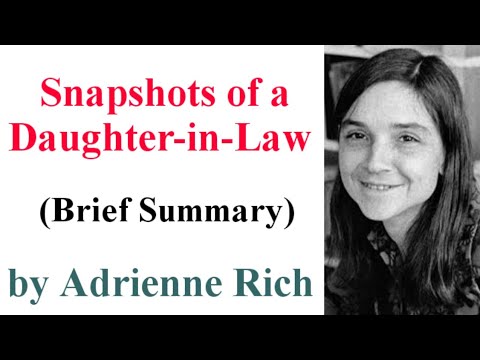 Snapshots of a Daughter-in-Law || by Adrienne Rich || Brief Summary ...