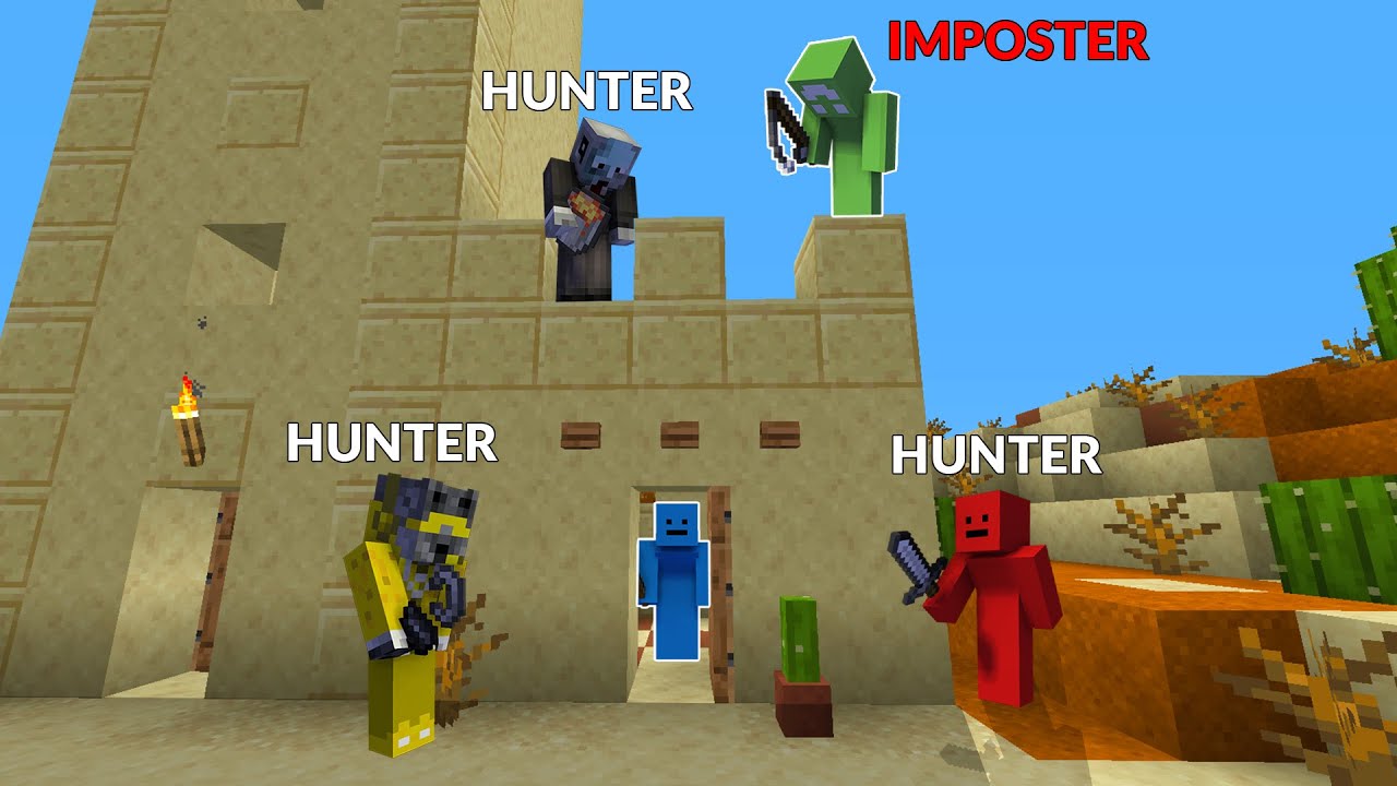 Minecraft Speedrunner Vs 4 Hunters But One Is An Imposter - YouTube