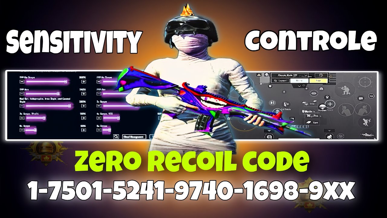 BGMI 3.8 UPDATE SENSITIVITY CODE | BGMI BEST SENSITIVITY SETTINGS ...