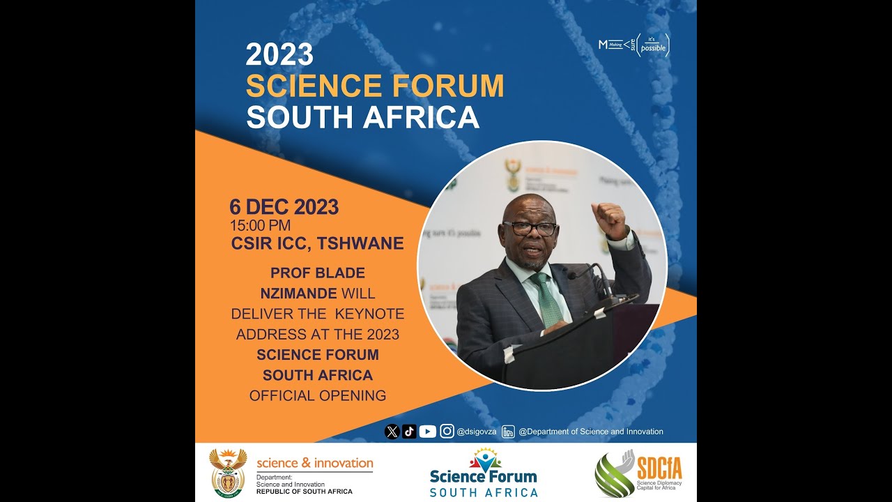 Science Forum South Africa, 6-8 December 2023 - YouTube