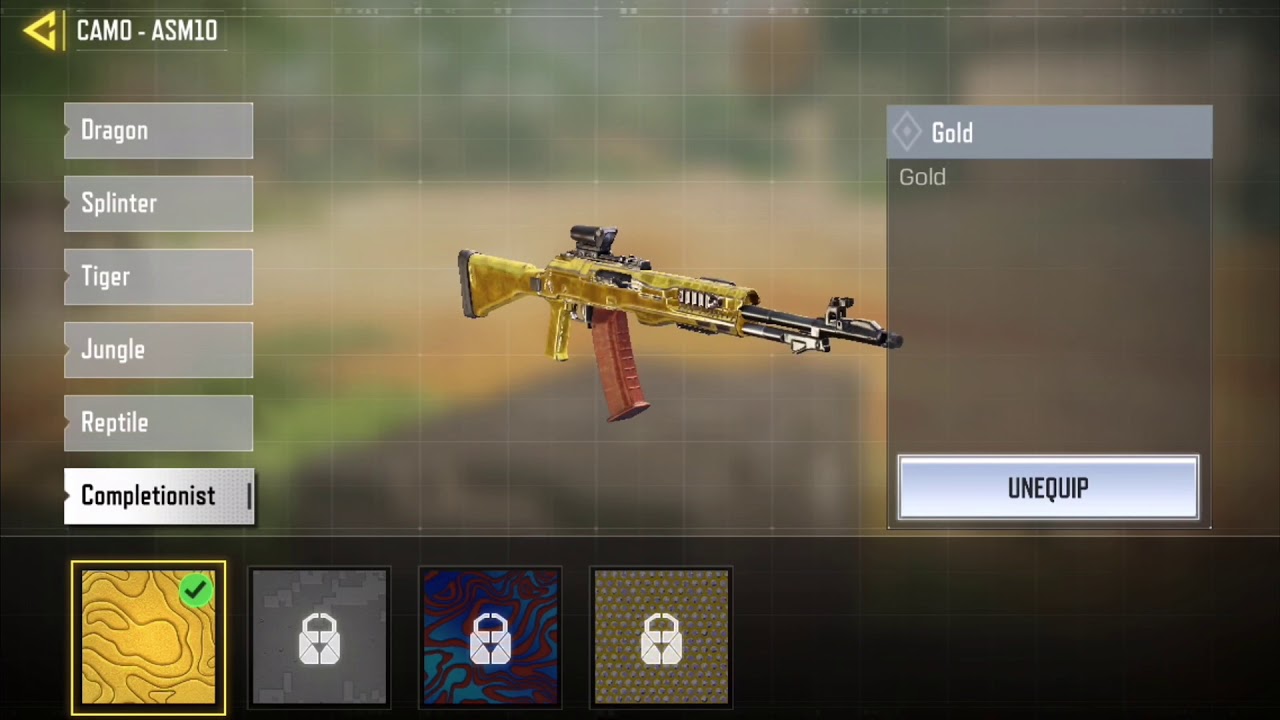 Unlocking gold camo in CODM!!(asm10) - YouTube