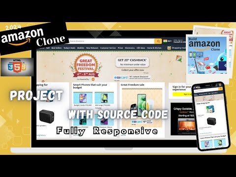Amazon Clone Using HTML, CSS and JavaScript | Frontend Project Fully Responsive #amazonclone ...