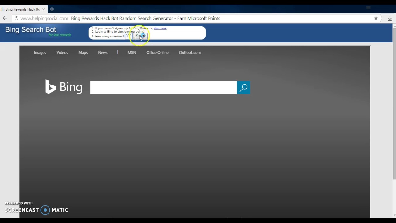 how to get free bing rewards - YouTube