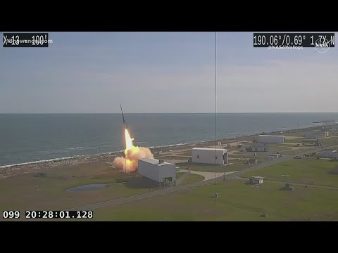 NASA launches sounding rockets during solar eclipse - YouTube
