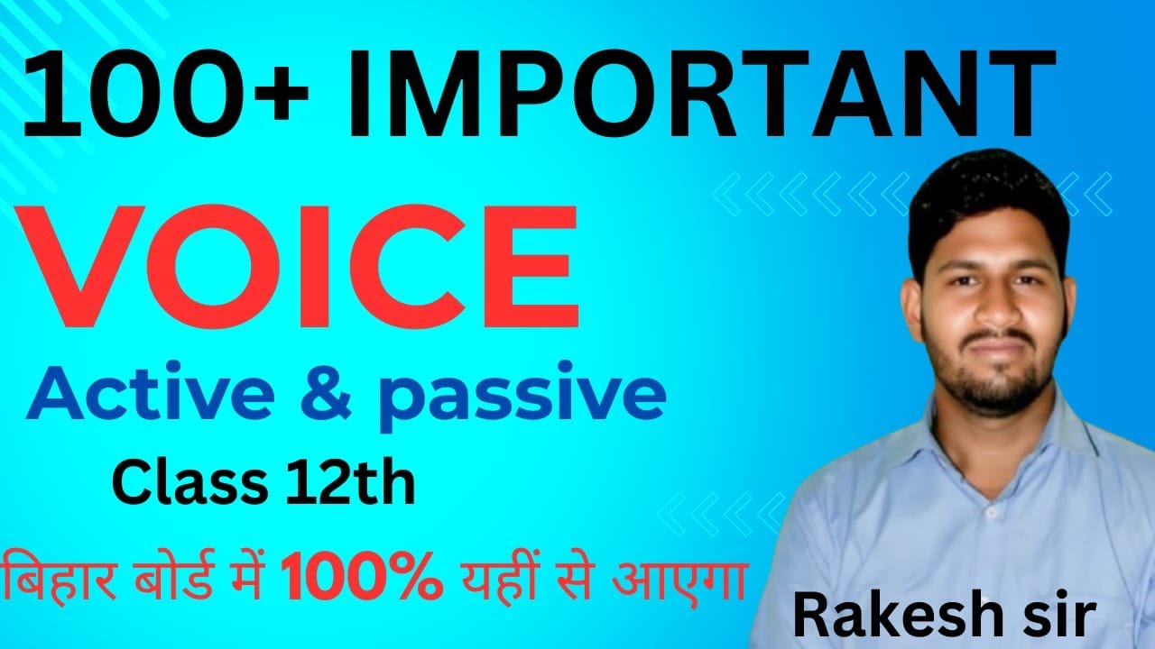 voice practice set,100+MCQ questions Active to passive. - YouTube