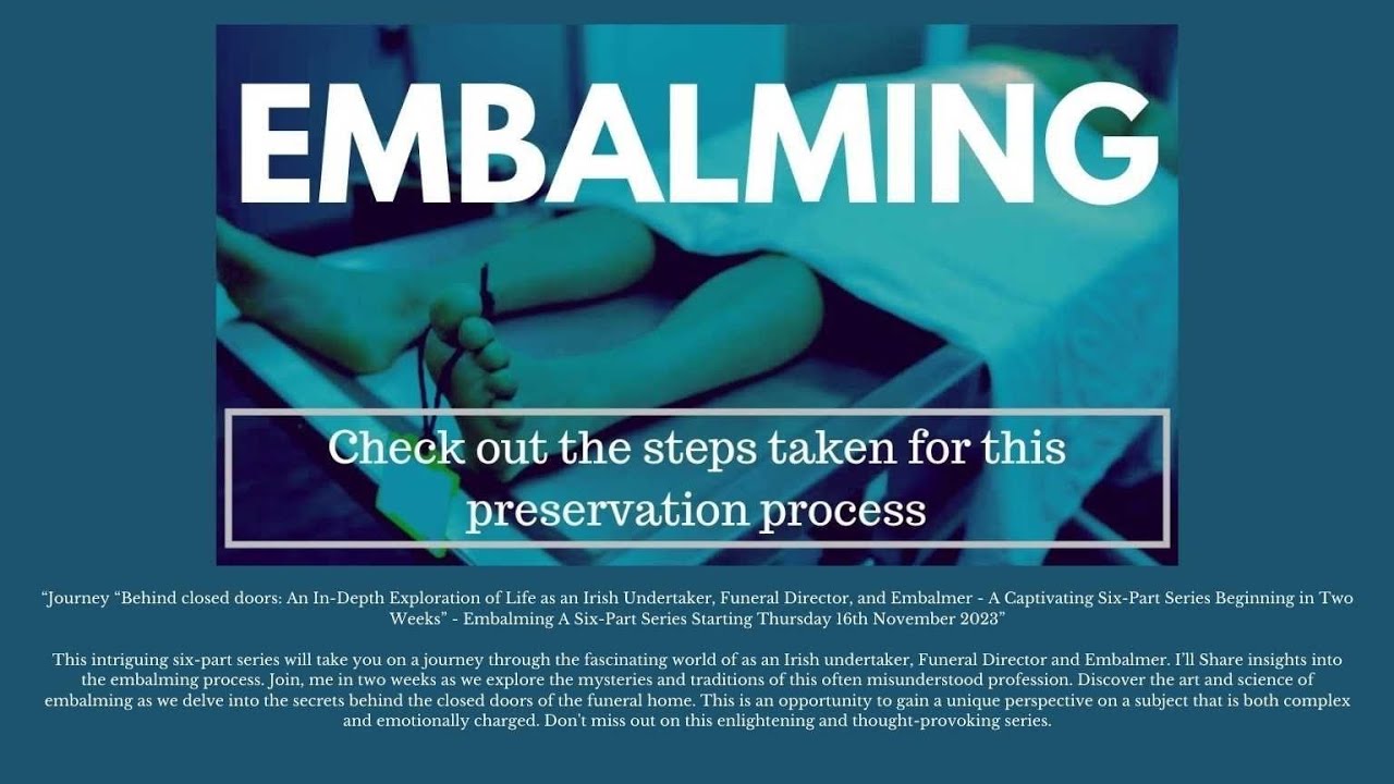 Life as an Irish Undertaker, Embalmer and Funeral Director Blog 8 - 1 ...