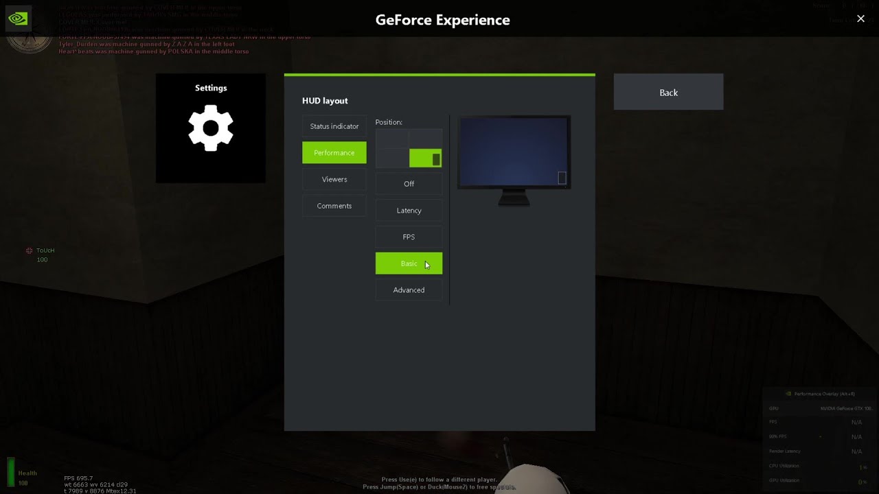 NVIDIA GeForce HUD Pt. 2, PC basic stats. - YouTube