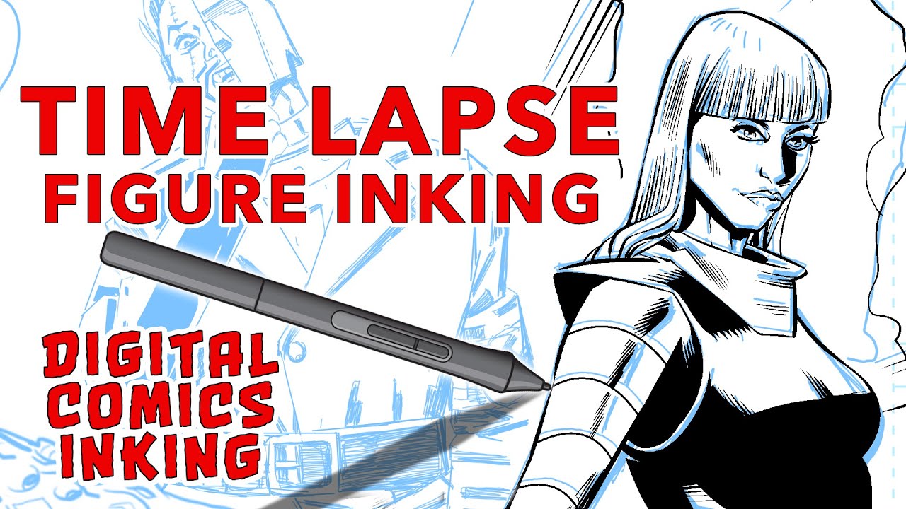 Digital Comic Inking Timelapse [Clip Studio Paint] - YouTube