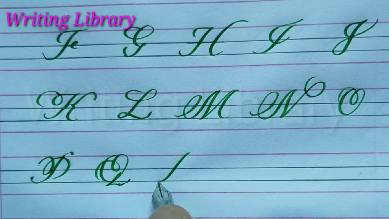cursive capital letters for beginners/ cursive Hand writing for kids ...