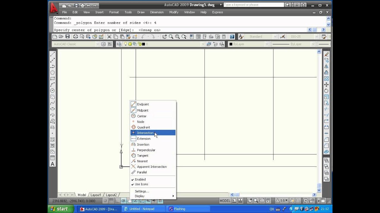 AutoCAD - Polygon command - YouTube