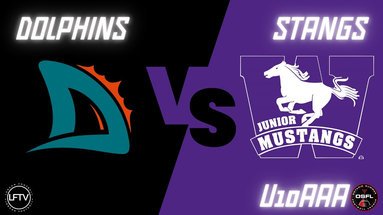 OSFL-U10AAA: Durham Dolphins at London Jr. Mustangs [BASIC GAME STREAM] - YouTube