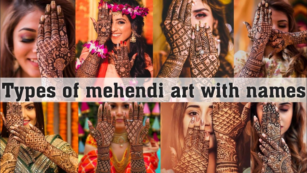 Types of mehendi art with names||THE TRENDY GIRL - YouTube