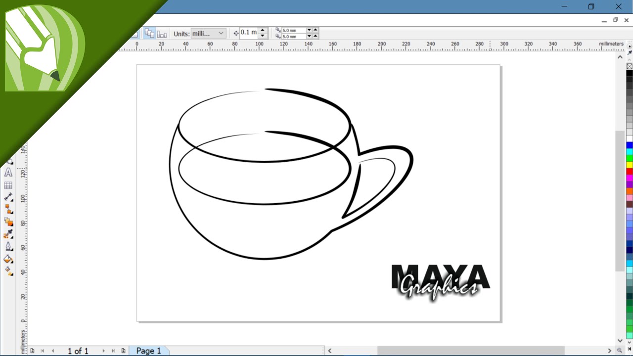 How to create cup in coreldraw | Clipart design in coreldraw | Artistic ...