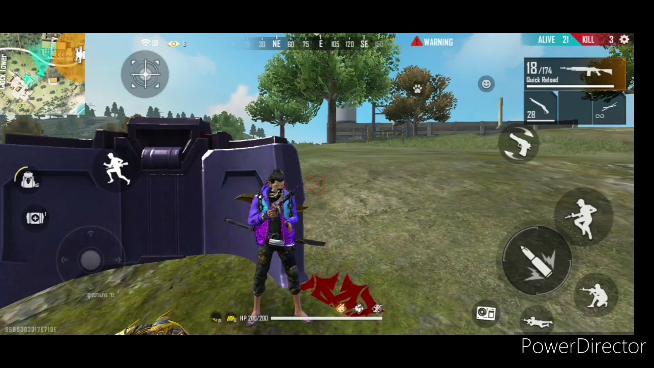 Free fire លេង 1 vs 1 I play free fire 1 vs 1 - YouTube