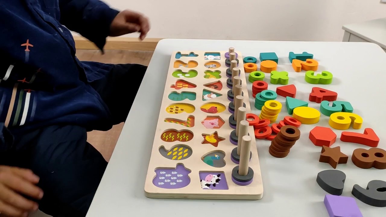PH05R002 4 in 1 Number Matching Board with Pattern - YouTube