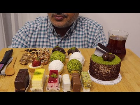 ASMR ÇİKOLATALIANTEP FISTIKLI PASTA | TURKISH ASMR | EATING SOUNDS