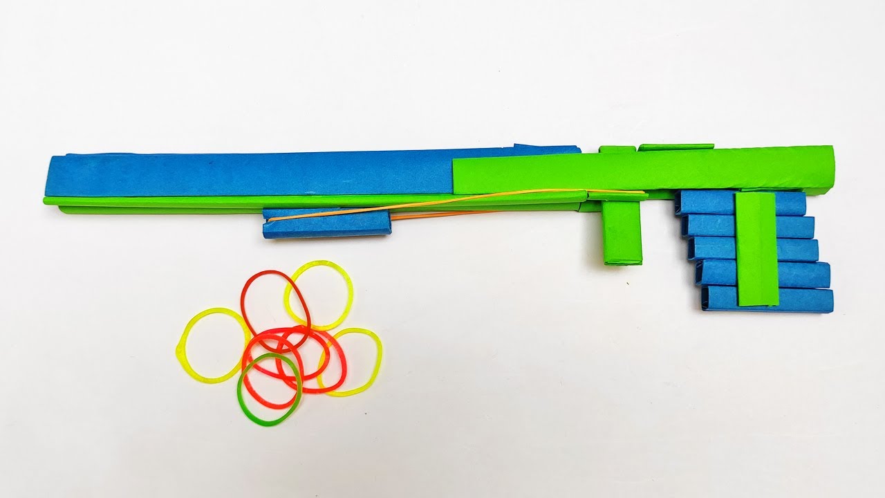 Origami easy gun paper bullets | how to make paper gun | Paper shotgun ...