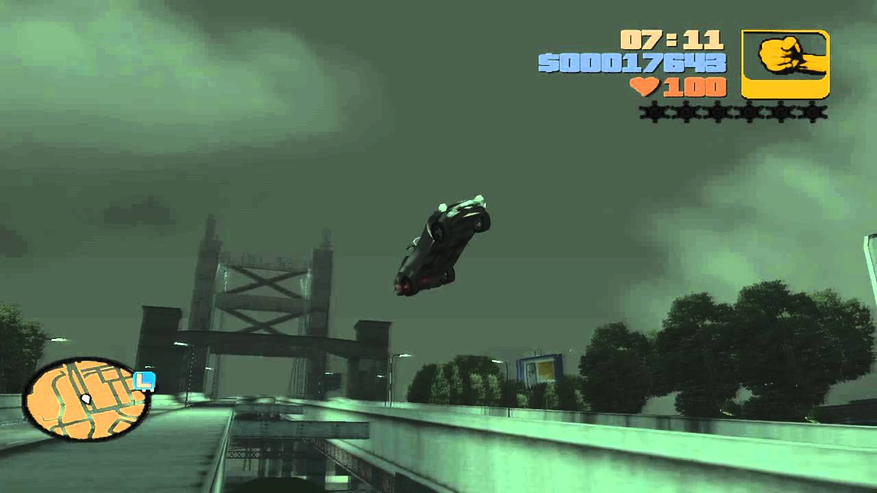 GTA3: Unique Stunt, Portland, Callahan Bridge (Banshee) - YouTube