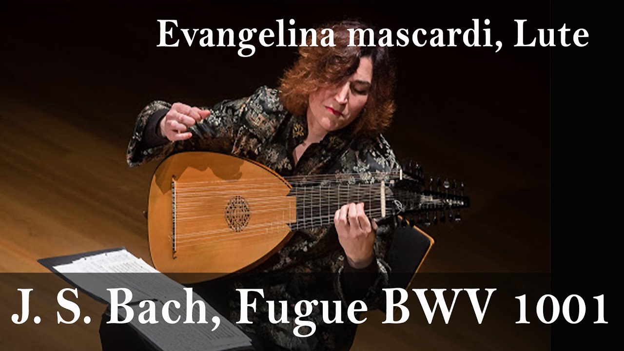 J.S. Bach, FUGUE BWV 1001 - Evangelina Mascardi, Lute - YouTube
