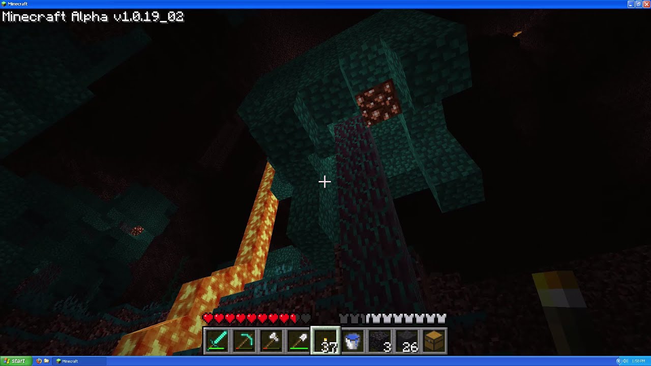 Minecraft Alpha 1.0.19_02 - Exploring the Nether - YouTube