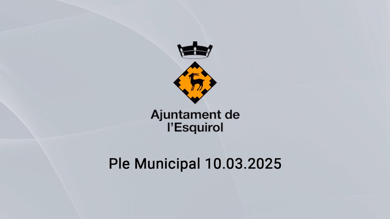 Ple Municipal Ajuntament 10.03.2025 - YouTube