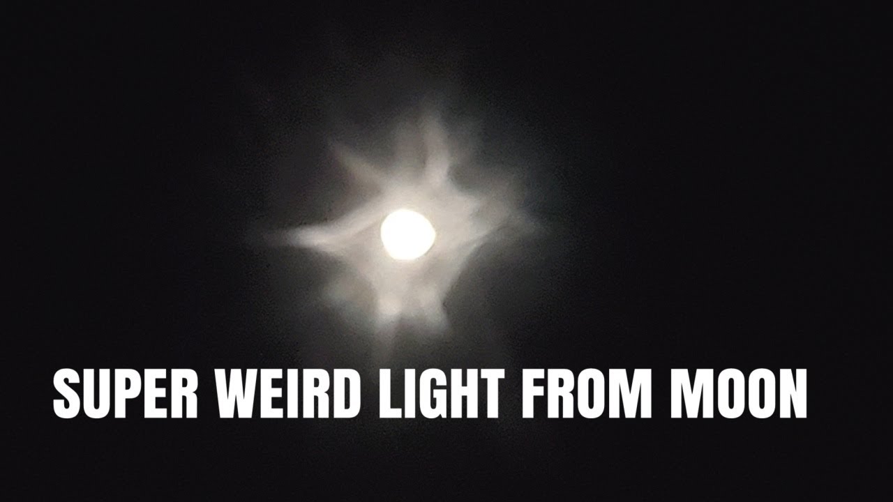 very strange light emmiting from the moon / what is going on with the ...