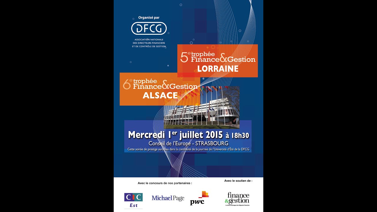 DFCG Alsace Lorraine 2015 Trophée Finance & Gestion - YouTube
