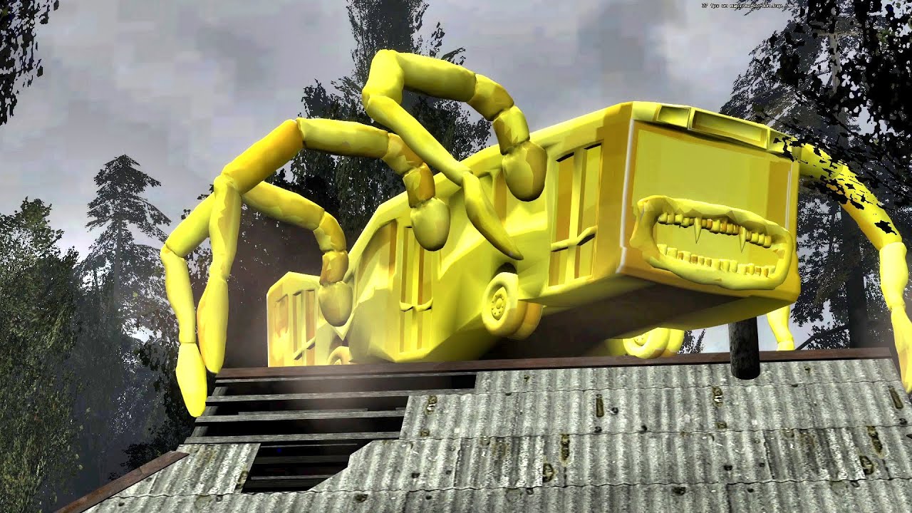 golden BUS EATER in the FORREST / realistic gmod - YouTube