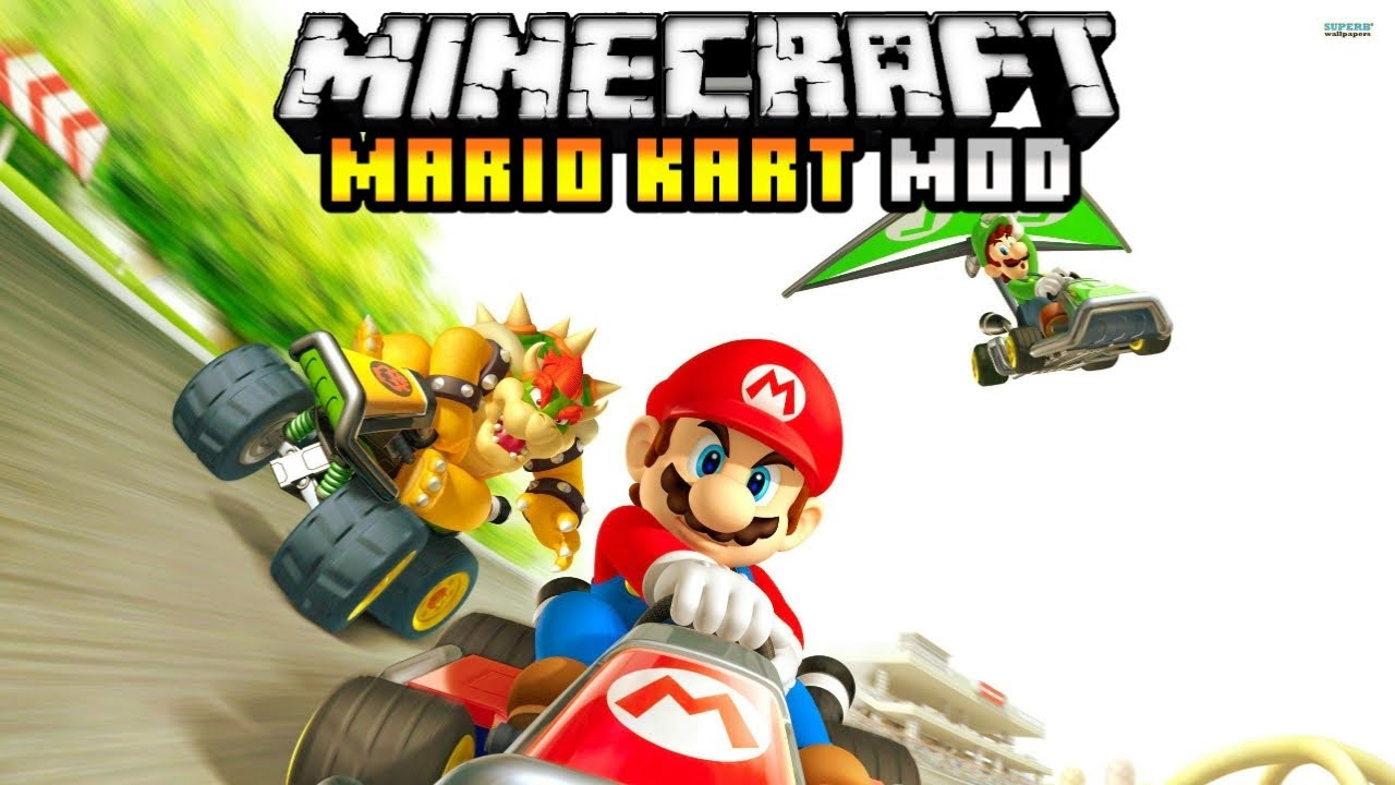 SUPER MARIO KART EN MINECRAFT PE! - MOD de Minecraft PE - YouTube