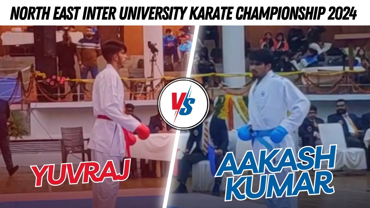 Aakash Kumar vs Yuvraj | North East Zone Inter University Karate Championship 2024 | Final -67kg ...