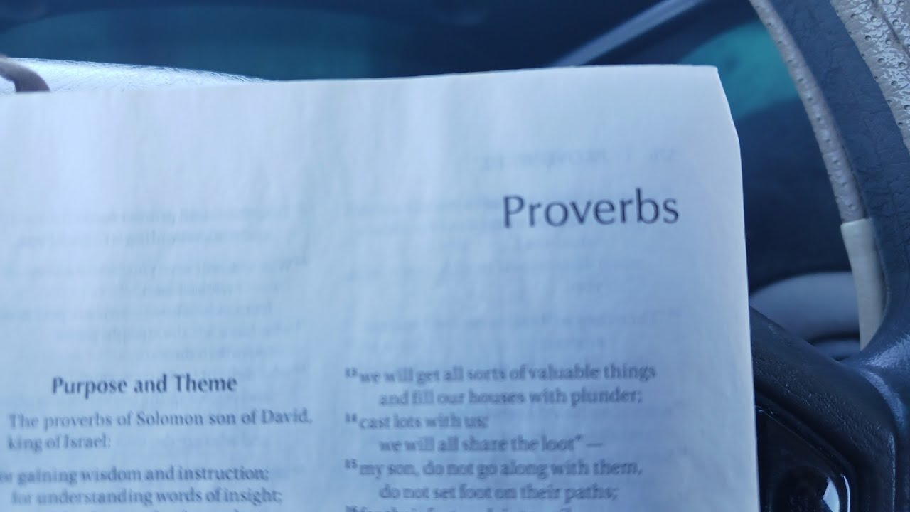 Proverbs Chapter 1. Bible study. - YouTube