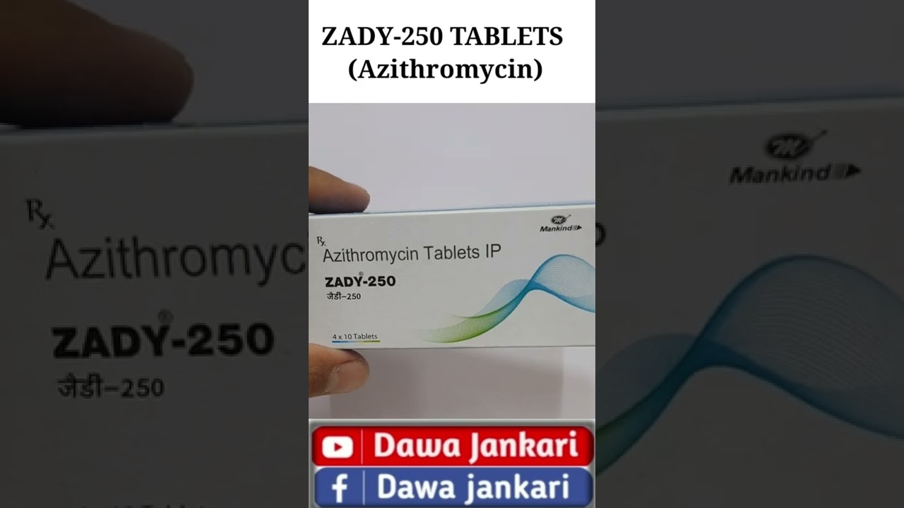 azithromycin Tablet ||ZADY-250 Tablet || #shorts #short #dawajankari ...