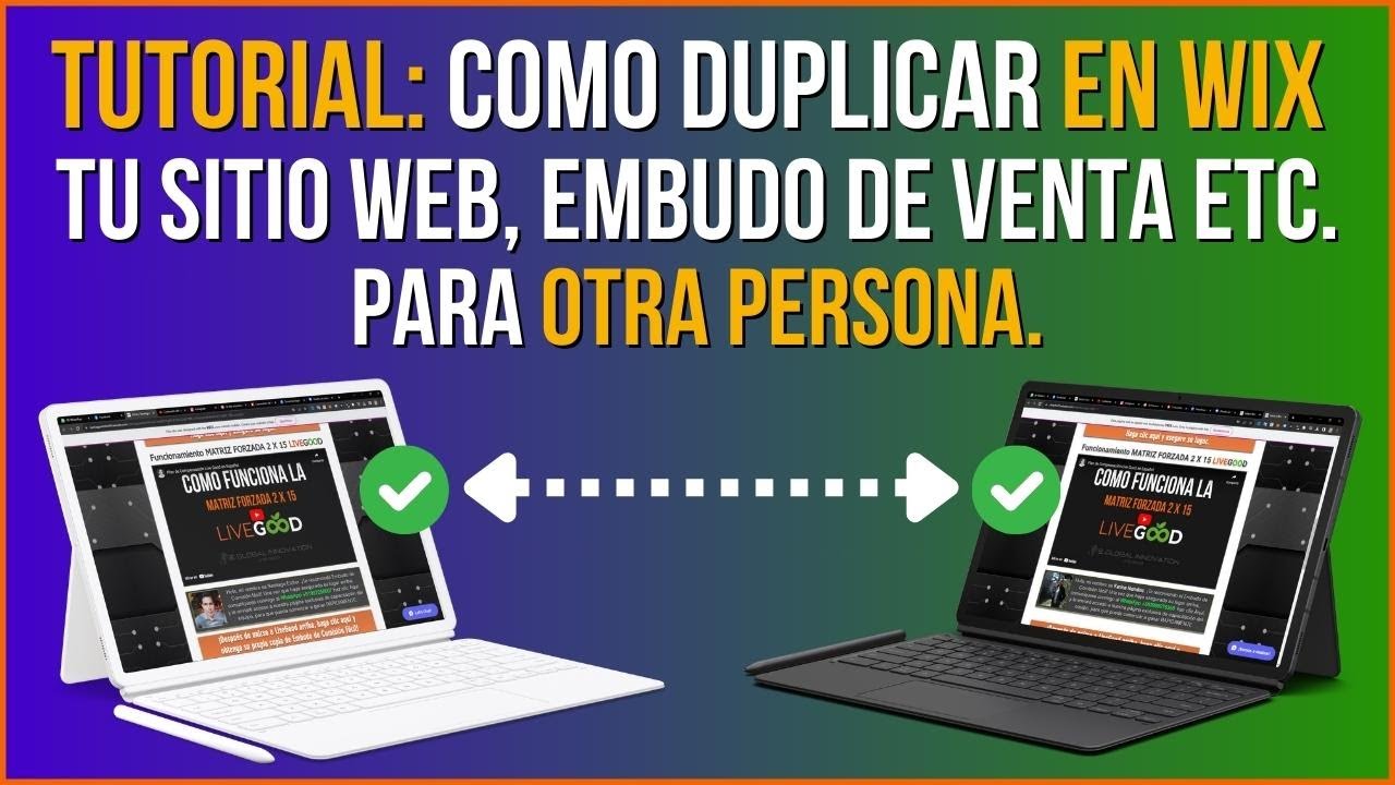 Cómo duplicar tu sitio web, Embudo de Venta en Wix para otra Persona - YouTube