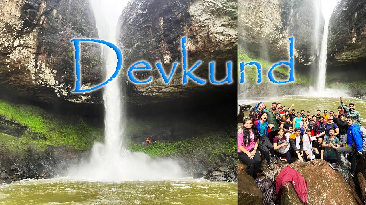 Devkund Waterfall heavily flowing (देवकुंड) | Group tour | Best ...
