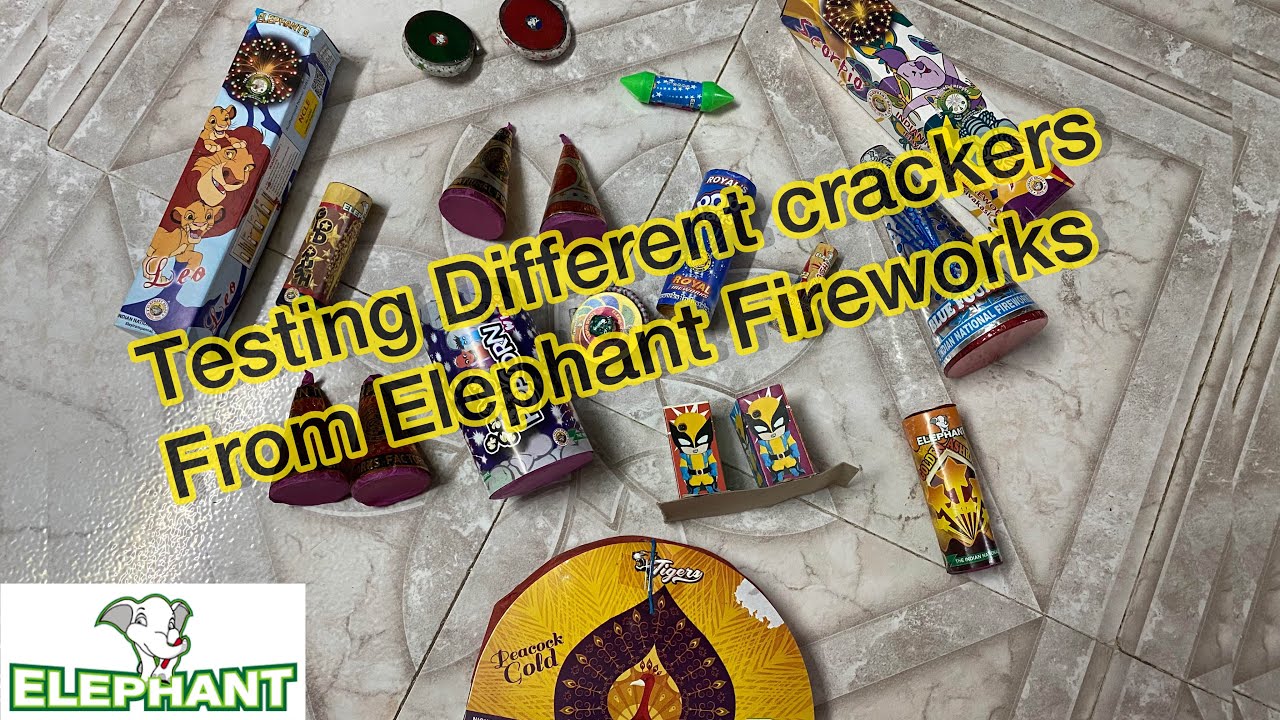 Testing different crackers elephant fireworks #crackerstesting # ...