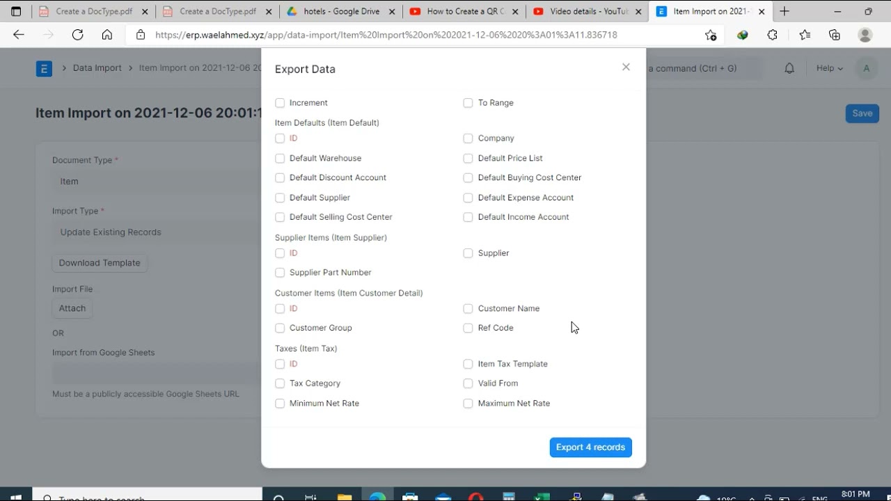 22-ERPNext Learning. Print your item Doctype barcodes - YouTube