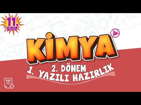 11. Sınıf Kimya 2. Dönem 1. Yazılı Çalışması