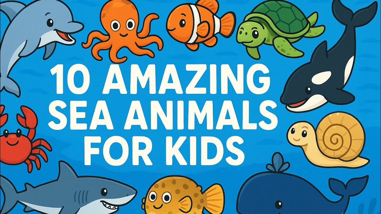 “10 Amazing Sea Animals for Kids | Learn Ocean Creatures with Fun Facts ...