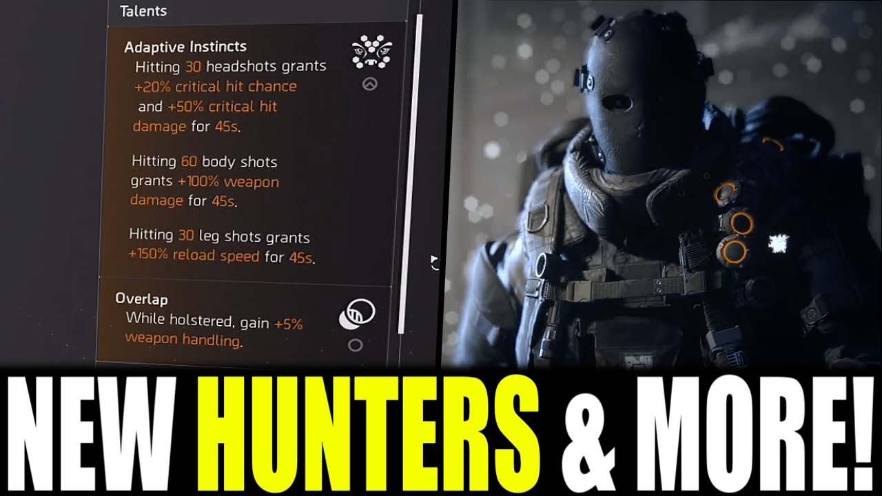 The Division 2 MORE HUNTERS COMING! NEW EXOTIC AR TALENTS ...