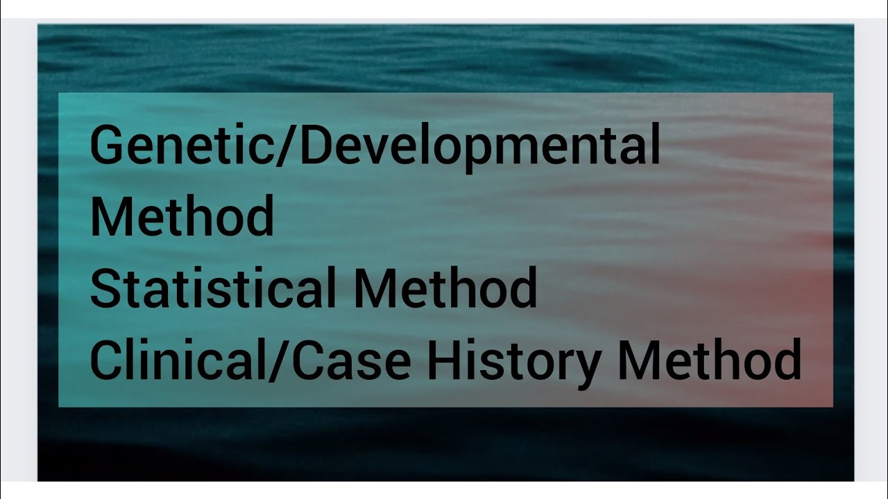 Genetic/Developmental Method , Statistical Method, Clinical/Case ...