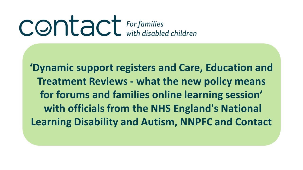 Dynamic support registers and Care, Education and Treatment Reviews ...